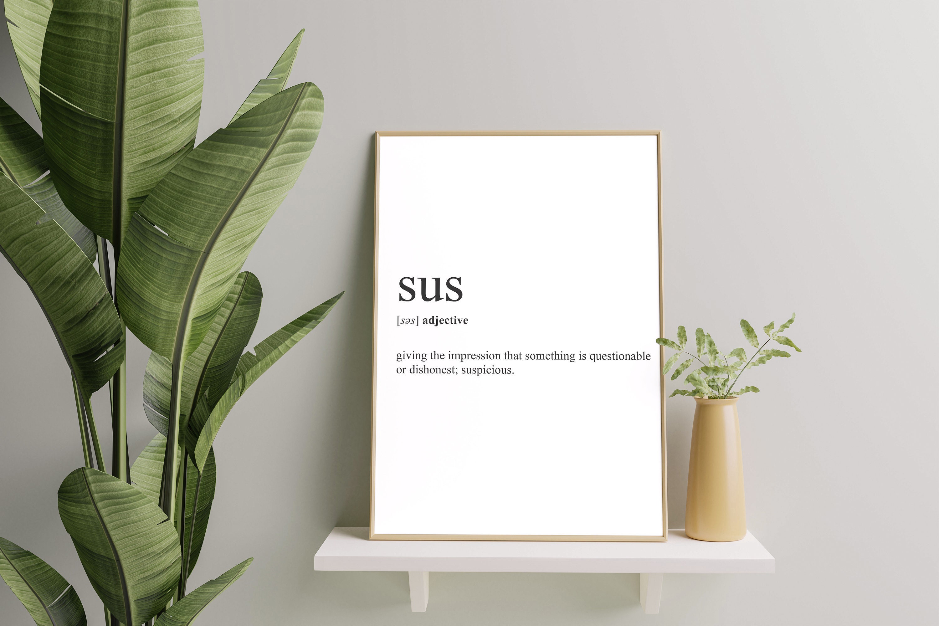 Sus Dictionary Definition Digital Print Gallery Wall, Printable Art ...