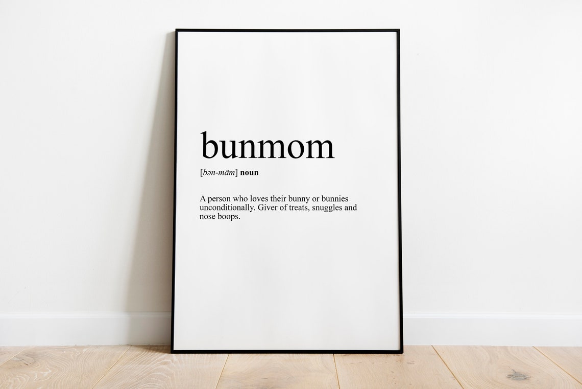 Bunmom Dictionary Definition Digital Print | Gallery Wall, Printable ...