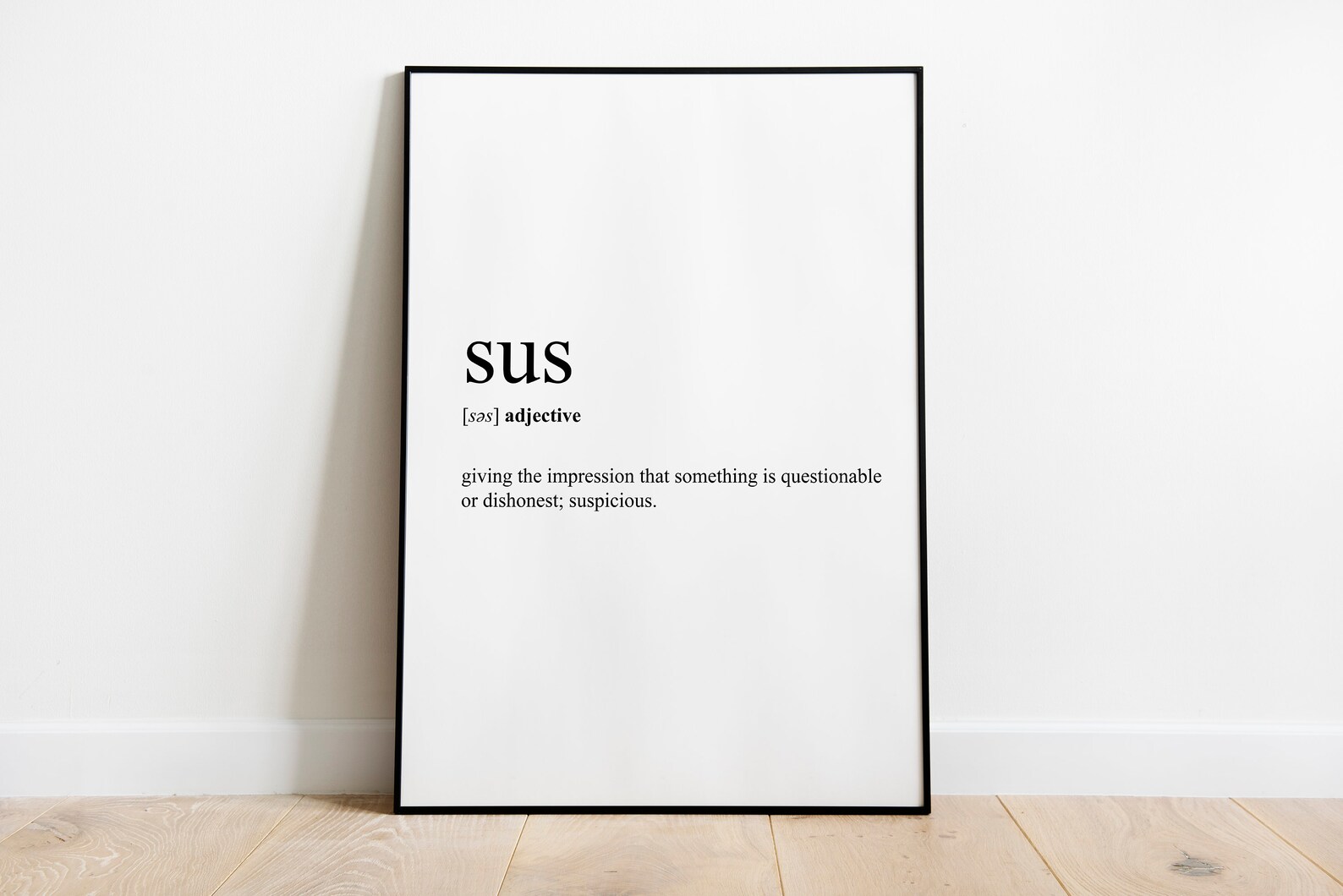 Sus Dictionary Definition Digital Print Gallery Wall, Printable Art ...