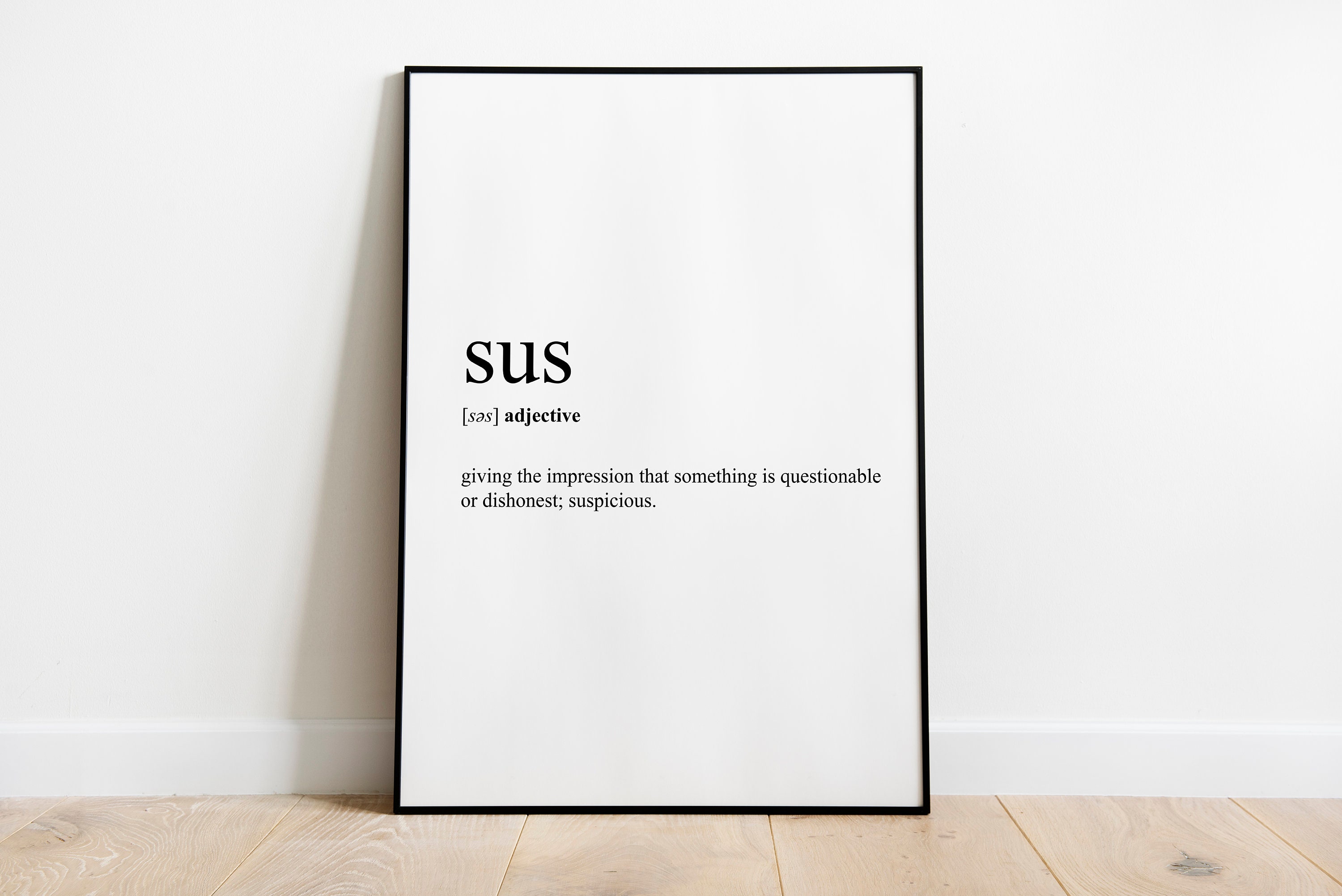 Sus Dictionary Definition Digital Print Gallery Wall, Printable Art ...