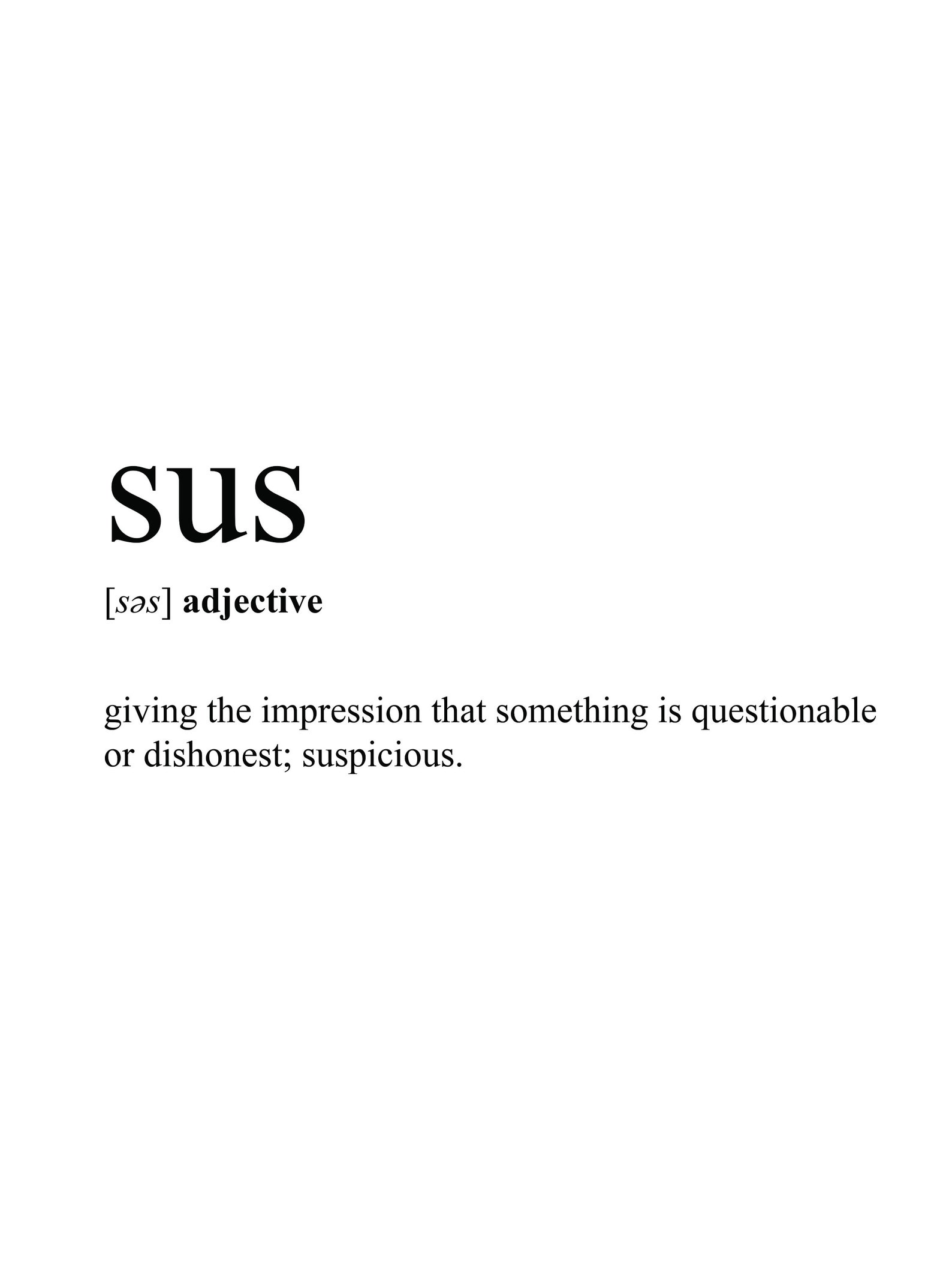 Sus Dictionary Definition Digital Print Gallery Wall, Printable Art ...