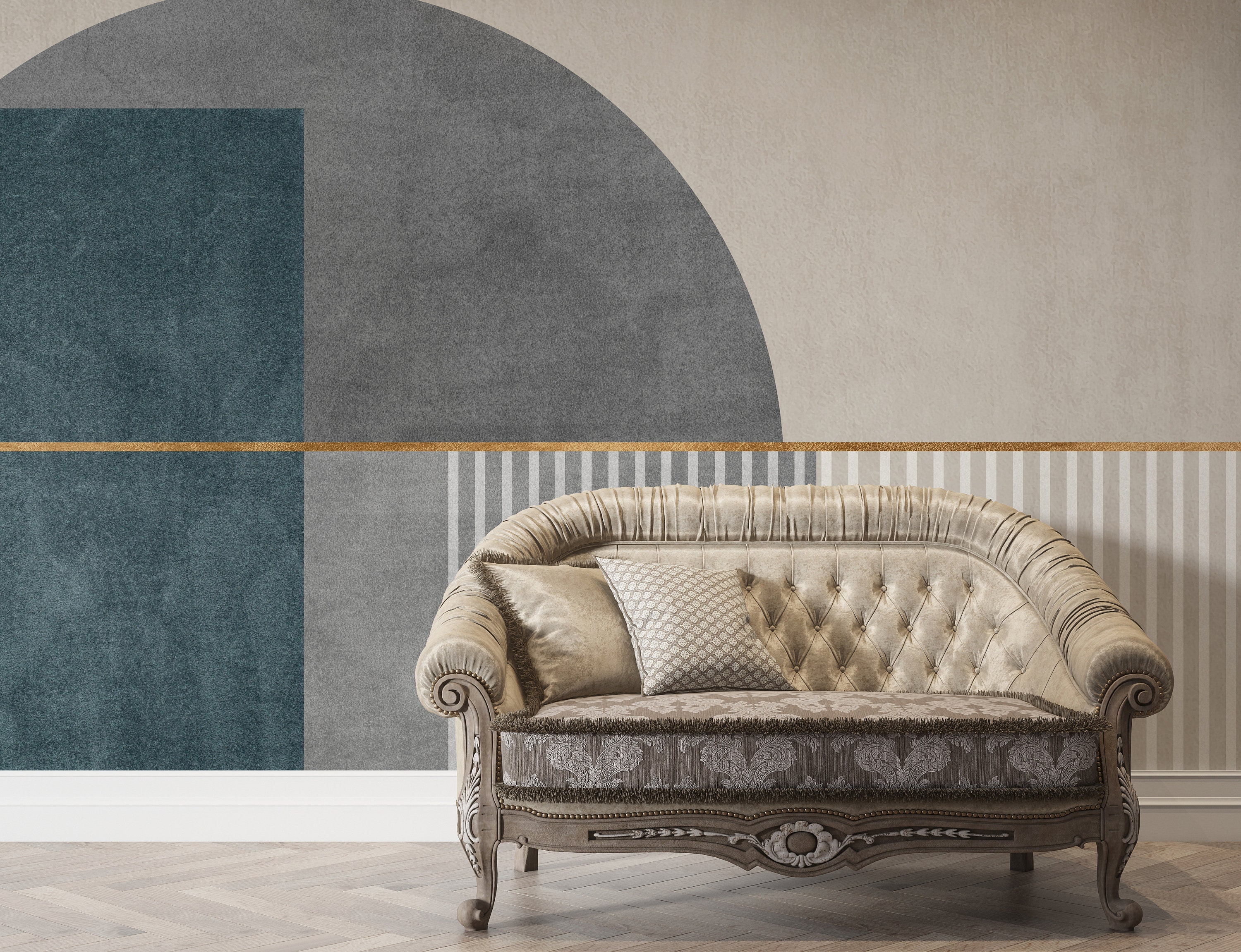 Abstract Wallpaper, Art Decor Wall Mural, Leaves Wallpaper, Modern ...