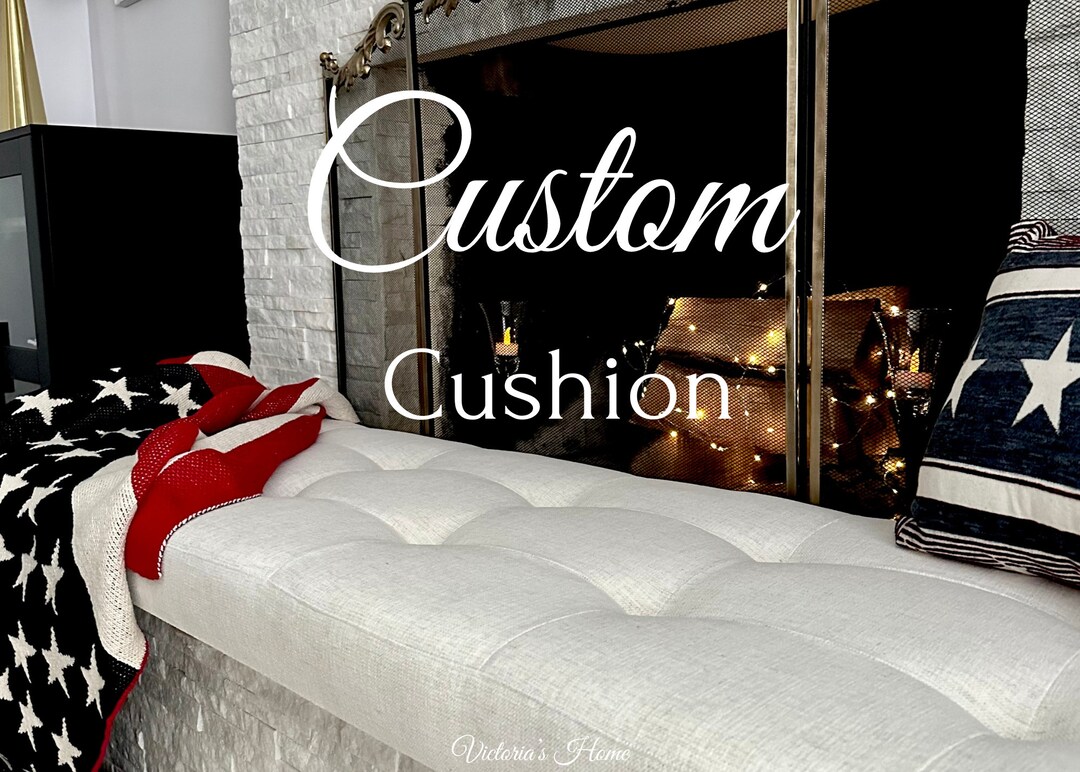 Custom Cushon - Custom Bench Seating - Fireplace Baby Proofing Cushion ...