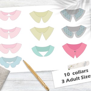 Collar Pattern | Cosplay Pattern | Set of 10 Digital Detachable Collars ...