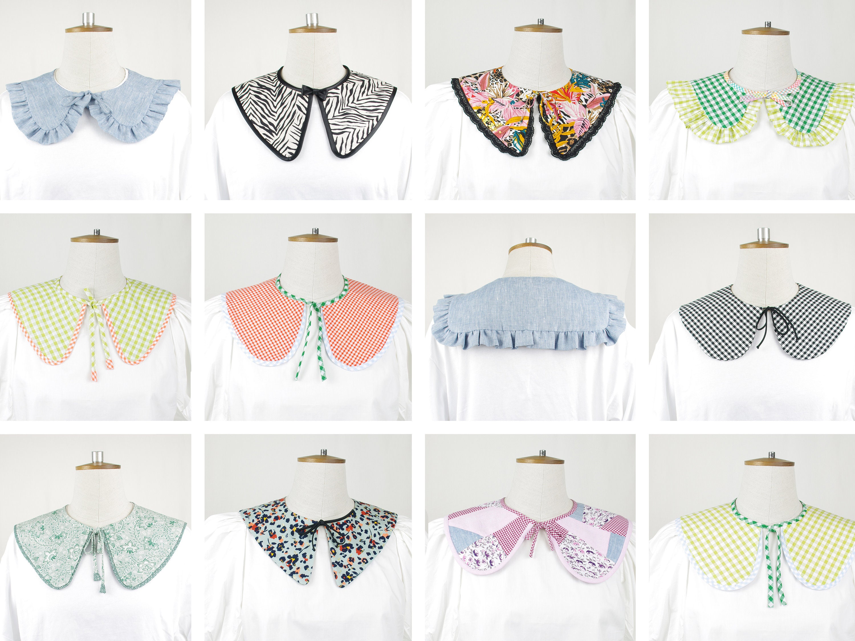 Detachable Collar Pattern | Oversized Fabric Collar | Detached Collar ...