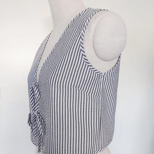 Front Tie Top Sewing Pattern | Tie Front Vest | Summer Crop Top | Open ...