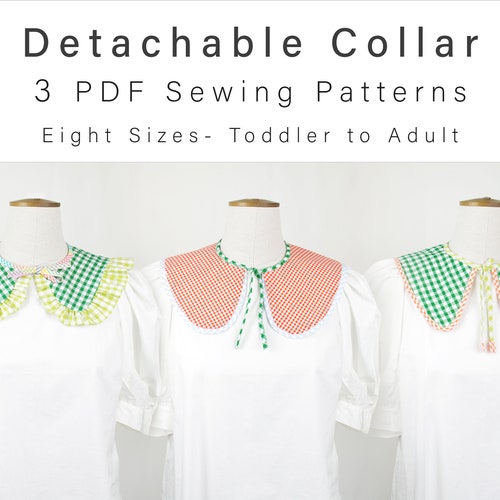 Detachable Kid Collar PDF Sewing Pattern - Etsy