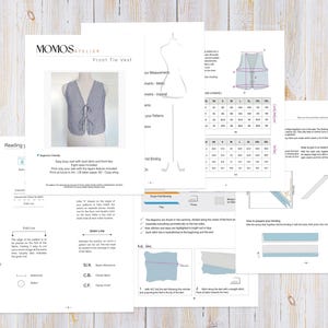 Front Tie Top Sewing Pattern | Tie Front Vest | Summer Crop Top | Open ...