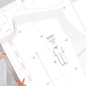 Shirt Dress Pattern | Boxy Shirt Sewing Pattern | Button up Oversized ...