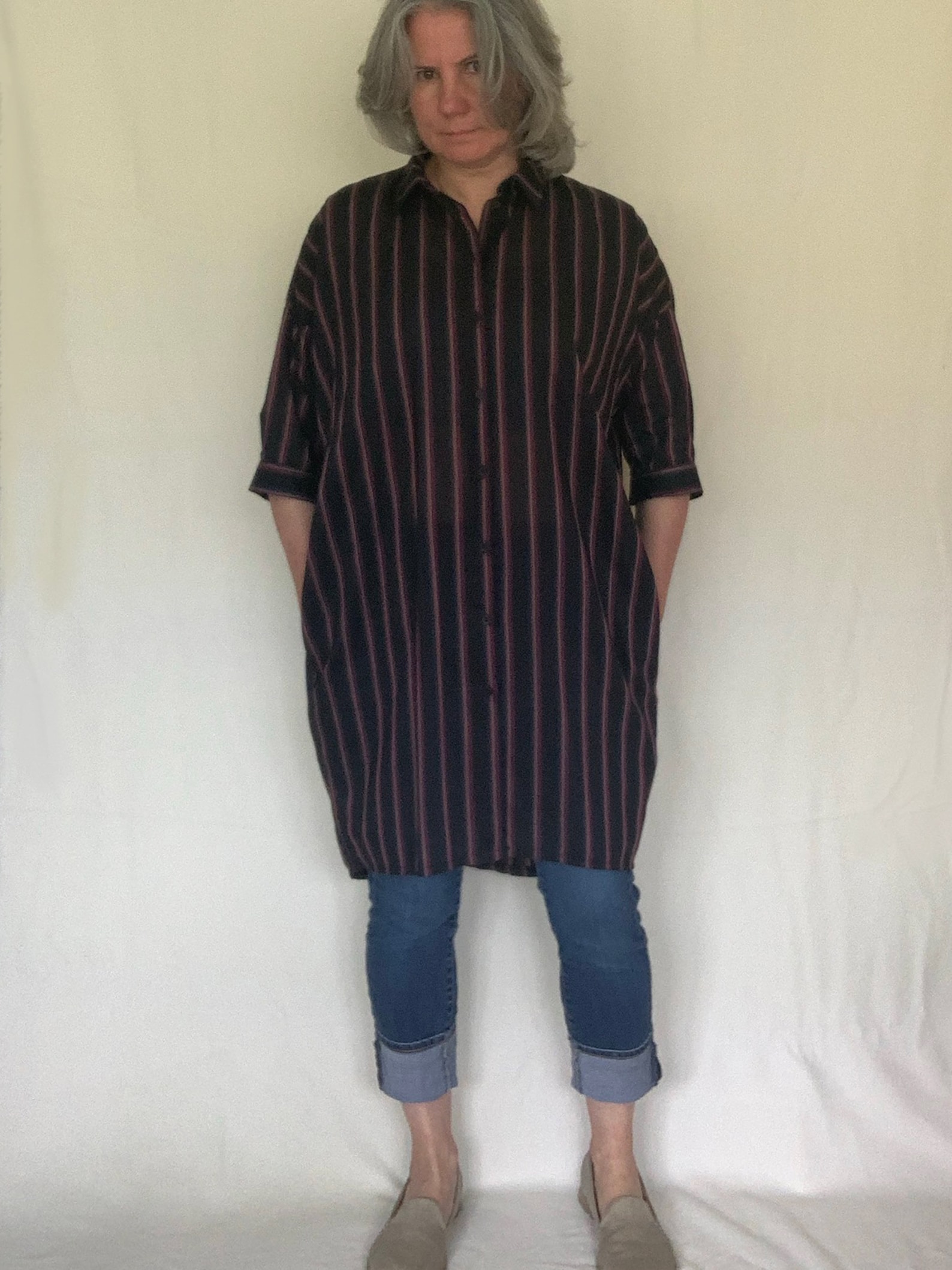 Shirt Dress Pattern Boxy Shirt Sewing Pattern Button up - Etsy