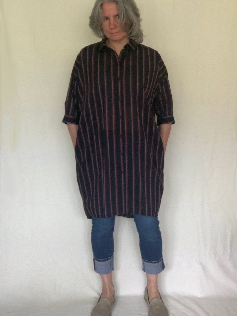 Shirt Dress Pattern Boxy Shirt Sewing Pattern Button up - Etsy
