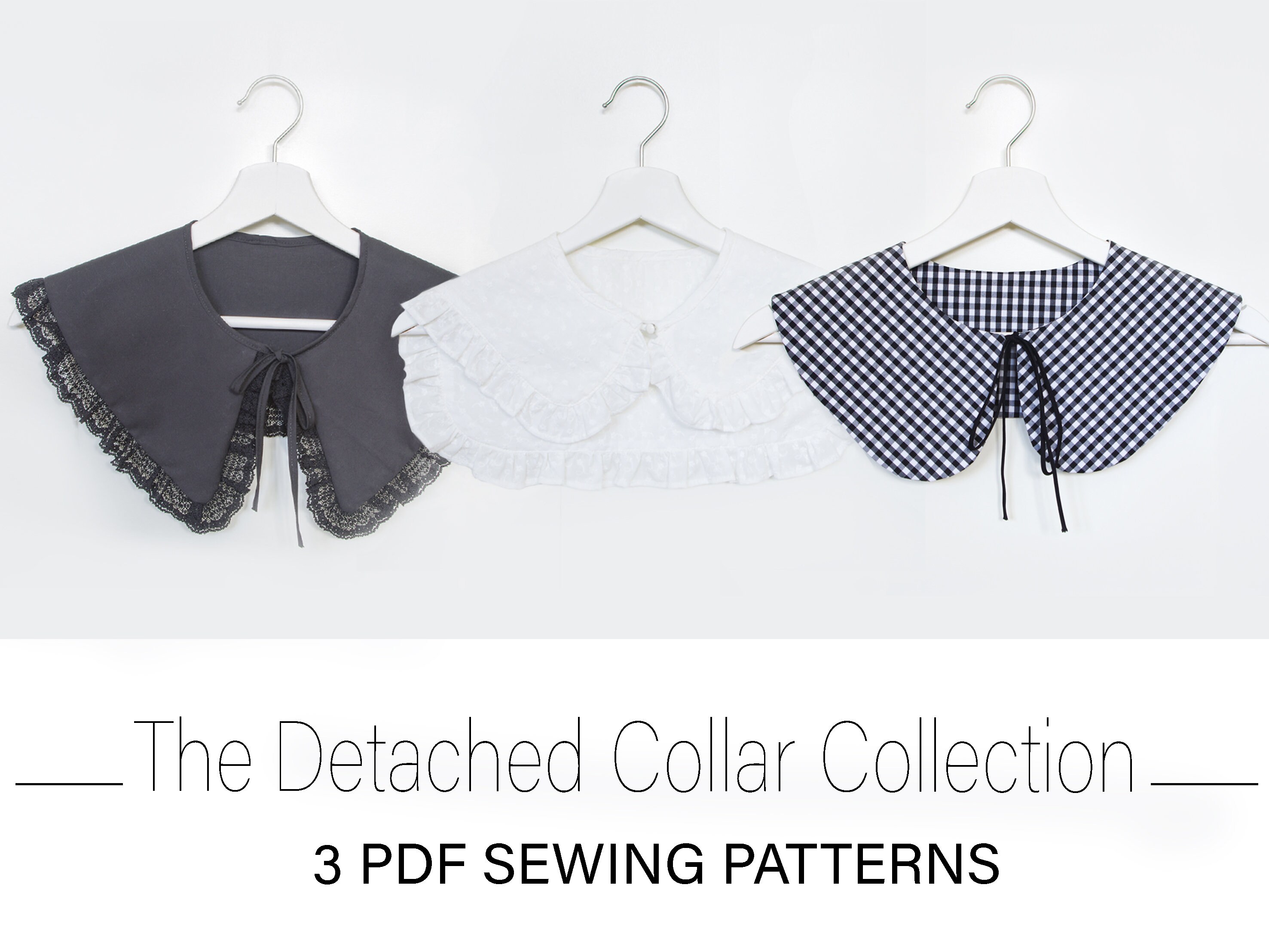 Detachable Collar Pattern PDF Sewing Pattern 3 Styles 9 | Etsy