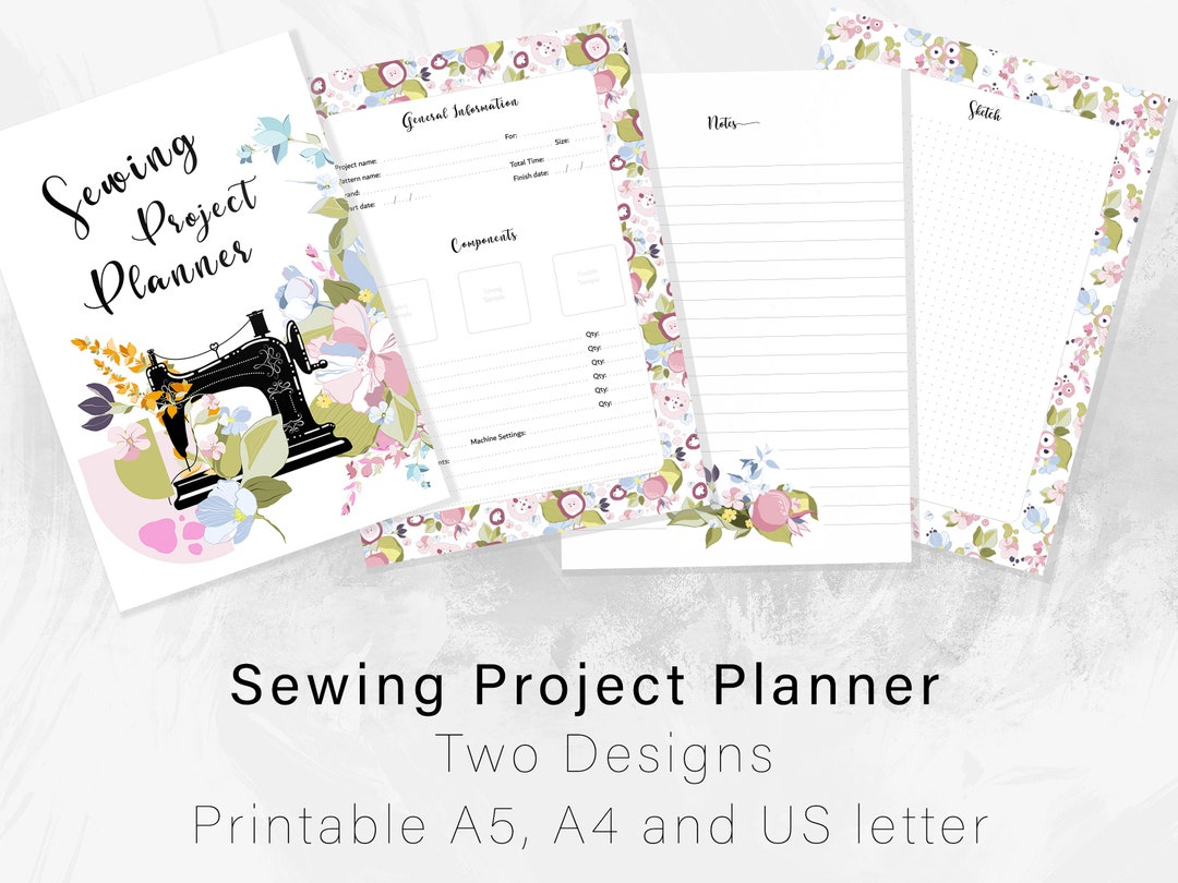 Sewing Planner | PDF Seamstress Tracker | Expenses & Time Planner Diary ...