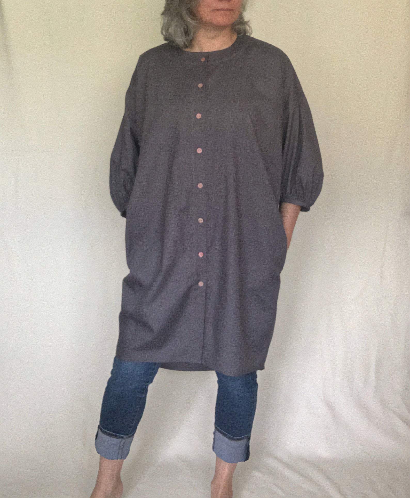 Shirt Dress Pattern Boxy Shirt Sewing Pattern Button up - Etsy