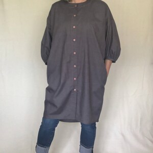 Shirt Dress Pattern Boxy Shirt Sewing Pattern Button up - Etsy