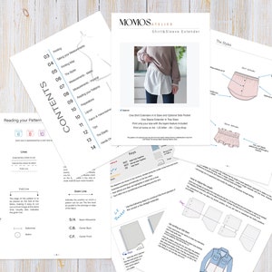 Shirt and Sleeve Extender PDF Sewing Pattern | Layering Skirt With ...