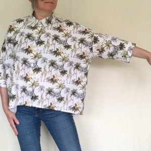 Shirt Dress Pattern | Boxy Shirt Sewing Pattern | Button up Oversized ...