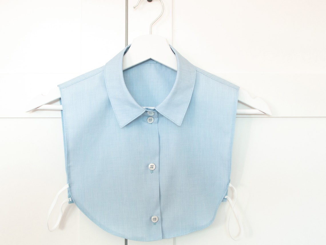 Set of Two Detachable Collars With Bib | Button up Fake Shirt ...