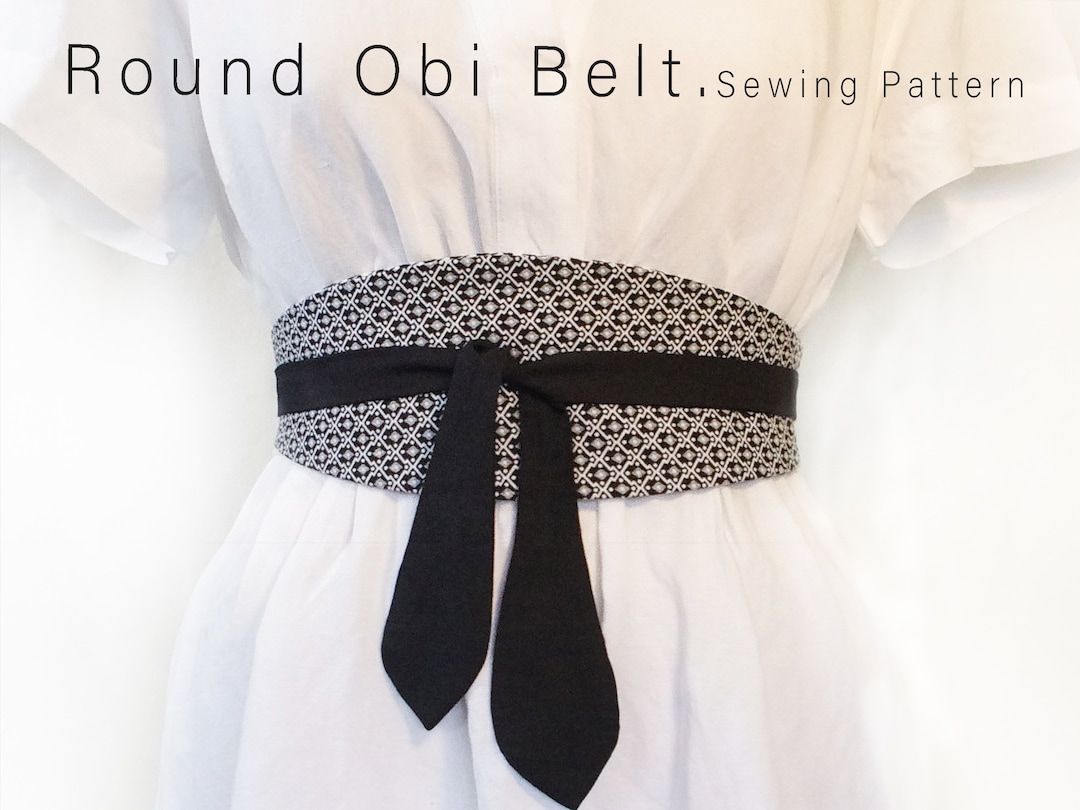 Obi Belt Sewing Pattern | Wide Fabric Belt Sewing Pattern | Fabric Warp ...
