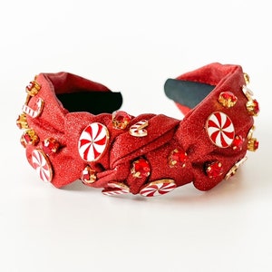 Candy Cane Headband, Holiday Headband, Christmas Headband, Jeweled ...