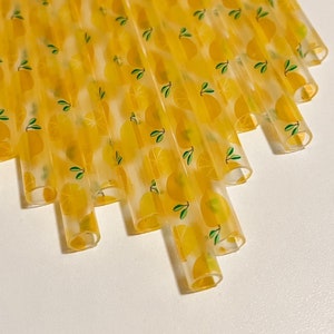 Lemon Straws Summer Straws Lemonade Straws Reusable Straws - Etsy
