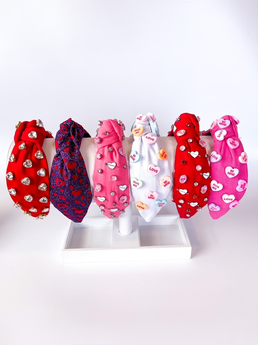 Valentine's Day Headband, Conversation Heart Headband, Luxury Knotted ...