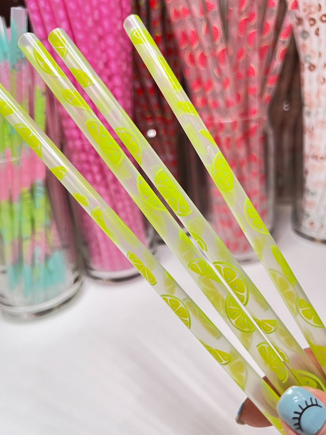 9" Lime Straws, Margarita Straw, Cinco De Mayo Straw, Final Fiesta ...