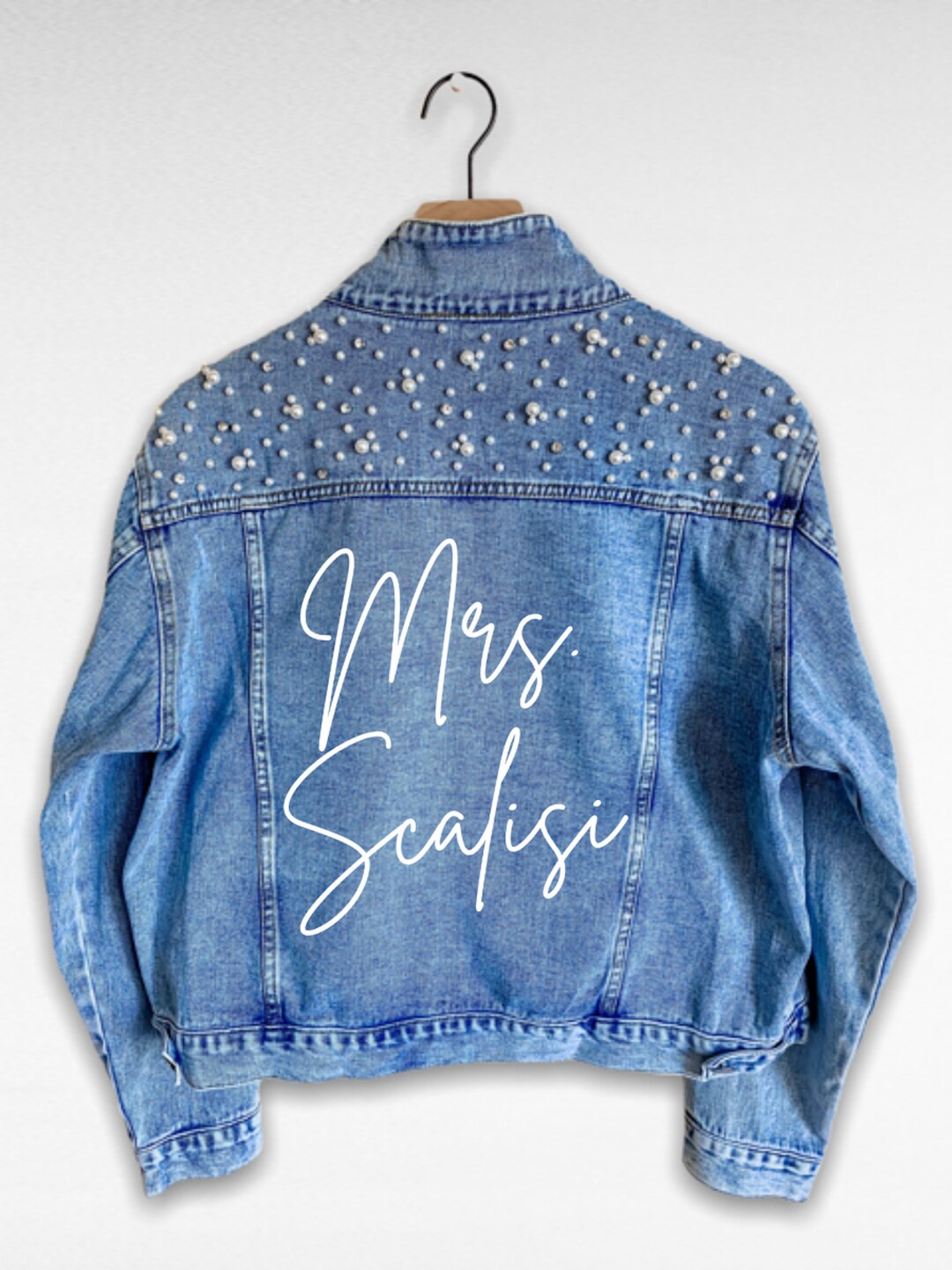 Personalized Bride Jacket - Pearl Jacket - Rhinestone Jacket - Bling ...