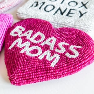 XL Handmade Beaded Coin Pouch Bead Coin Purse Funny Coin - Etsy