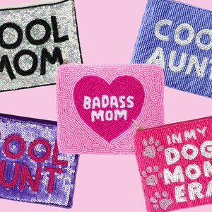 XL Handmade Beaded Coin Pouch, Bead Coin Purse, Funny Coin Purse, Cool ...