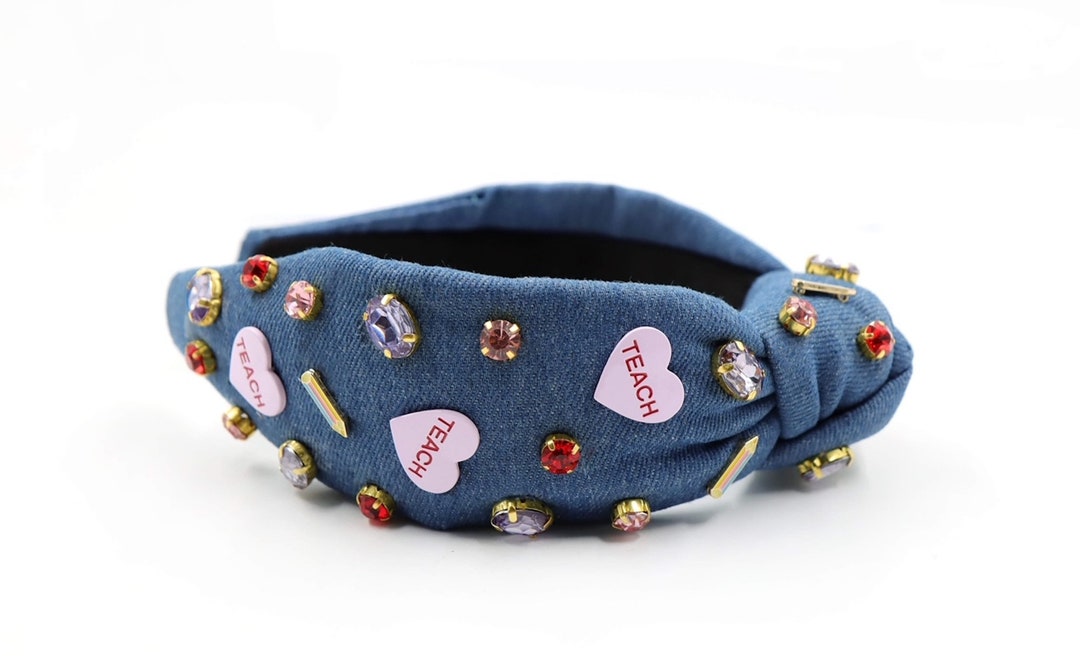 Luxury Teacher Headband, Back to School Headband, Heart Headband ...