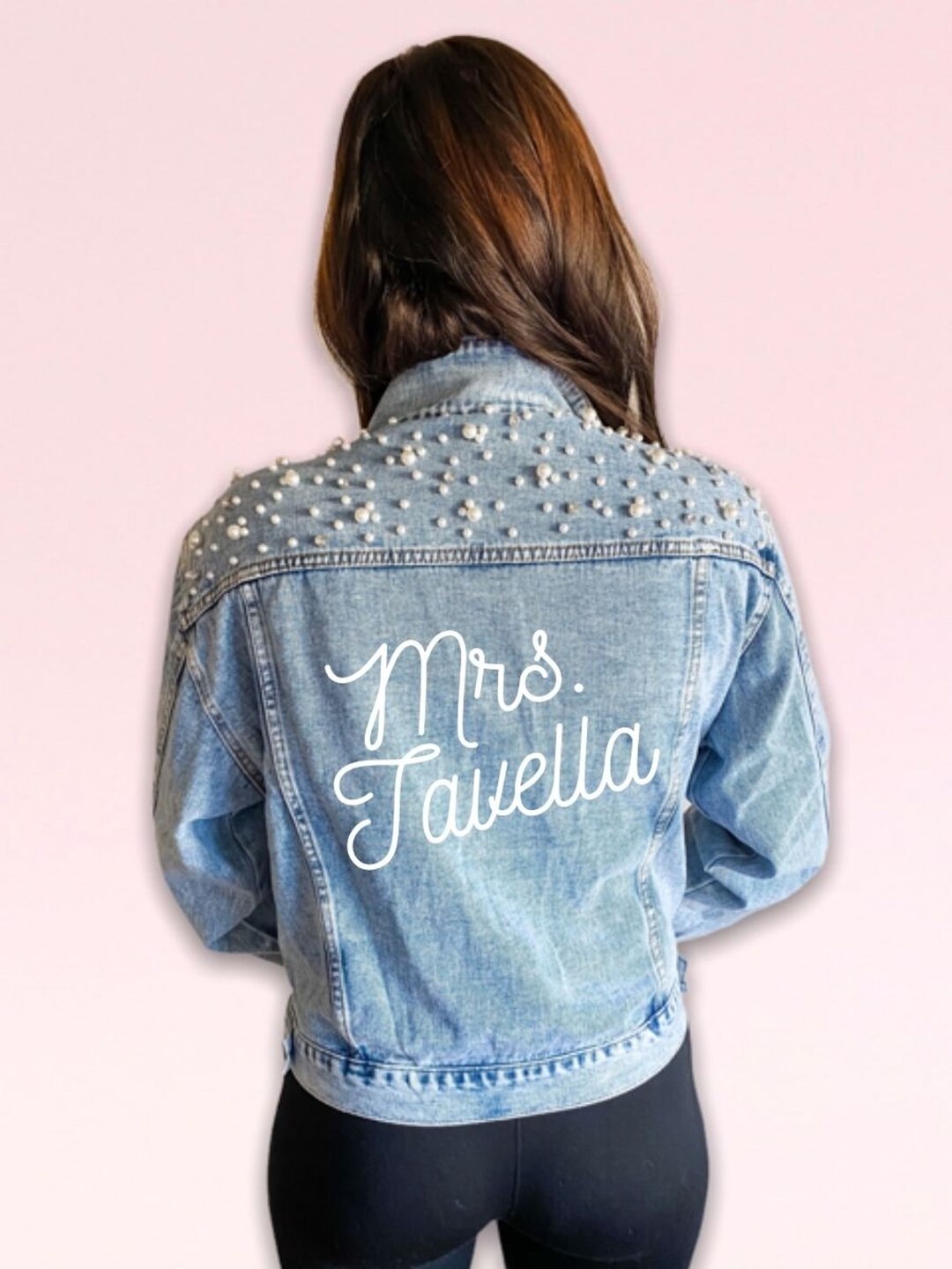 Personalized Bride Jacket - Pearl Jacket - Rhinestone Jacket - Bling ...