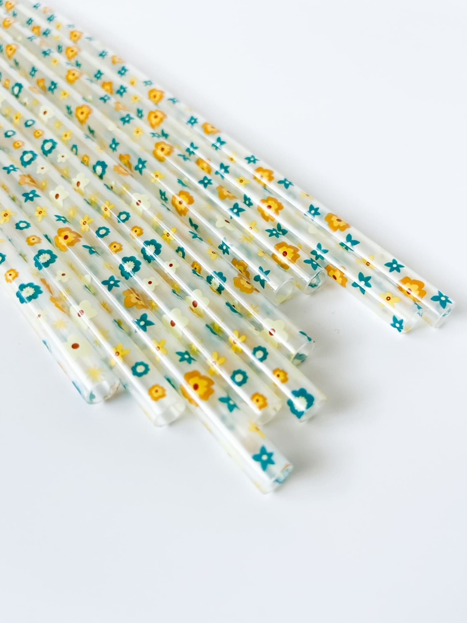 9" Flower Straws, Retro Straws, Floral Straws, Smiley Face Straws, Bulk ...