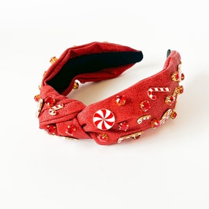 Candy Cane Headband, Holiday Headband, Christmas Headband, Jeweled ...