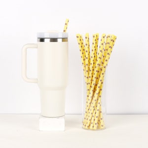 12" 4-PACK: WIDE 40oz Preppy Straws, 40oz Replacement Straws, Leopard ...