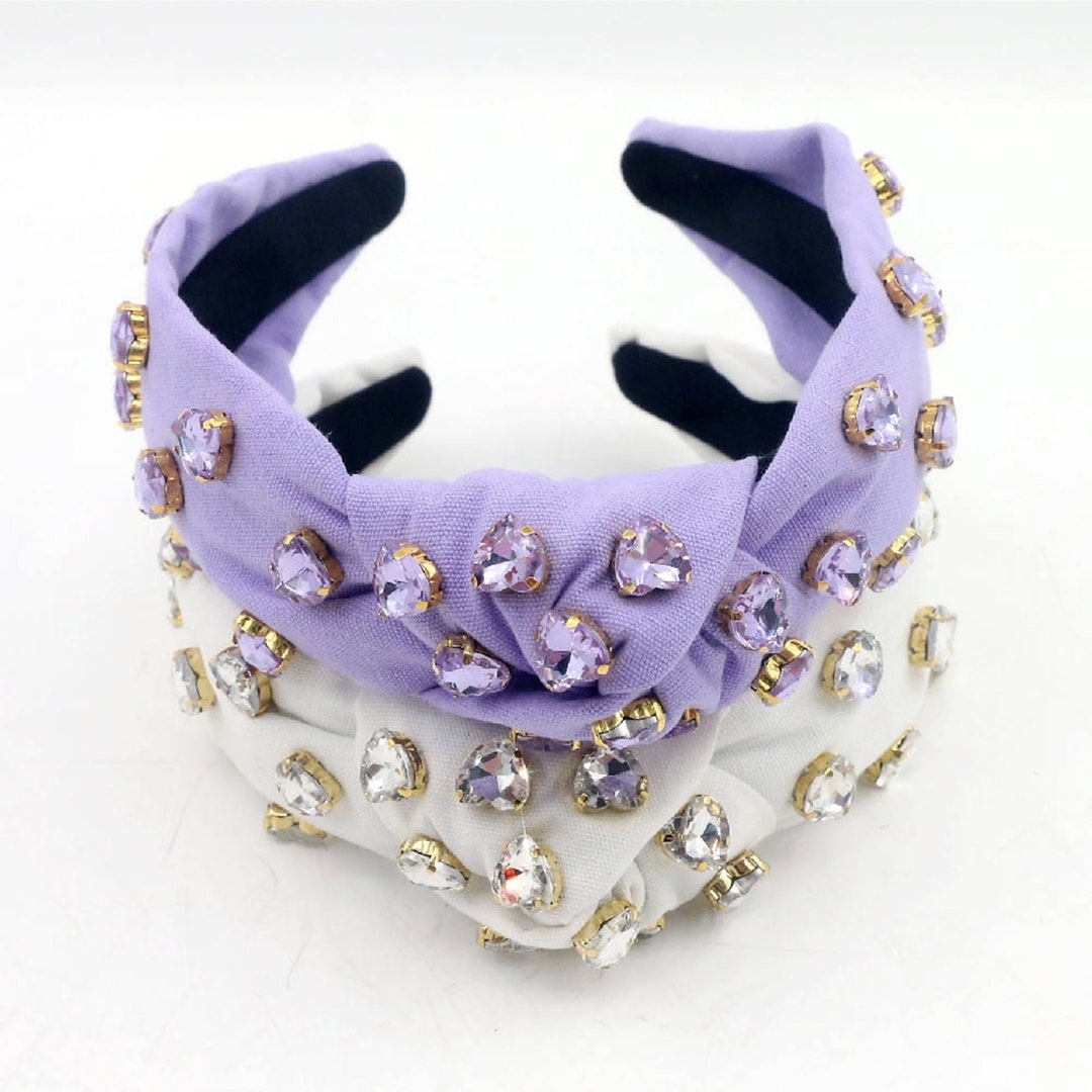 Luxury Knotted Heart Headbands, Valentine's Day Headbands, Bride ...