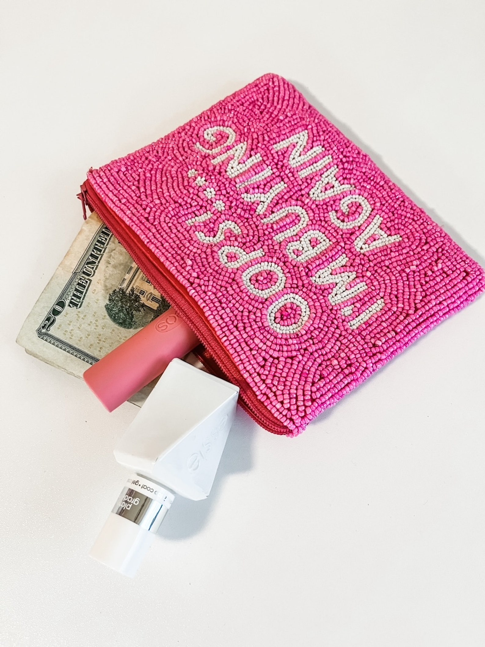 XL Handmade Beaded Coin Pouch Bead Coin Purse Funny Coin - Etsy