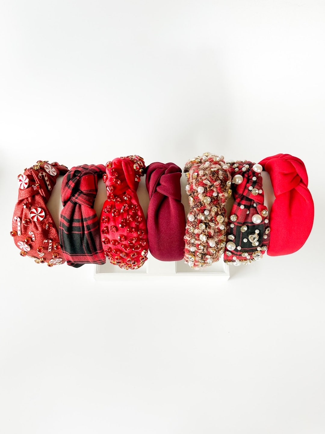 Red Headbands, Christmas Headband, Holiday Headband, Jeweled Headband ...