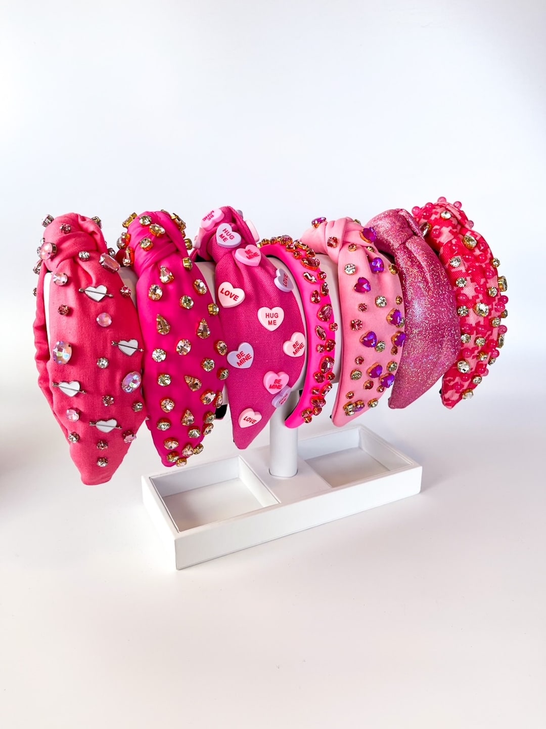 Valentine's Day Headband, Pink Headbands, Conversation Heart Headband ...