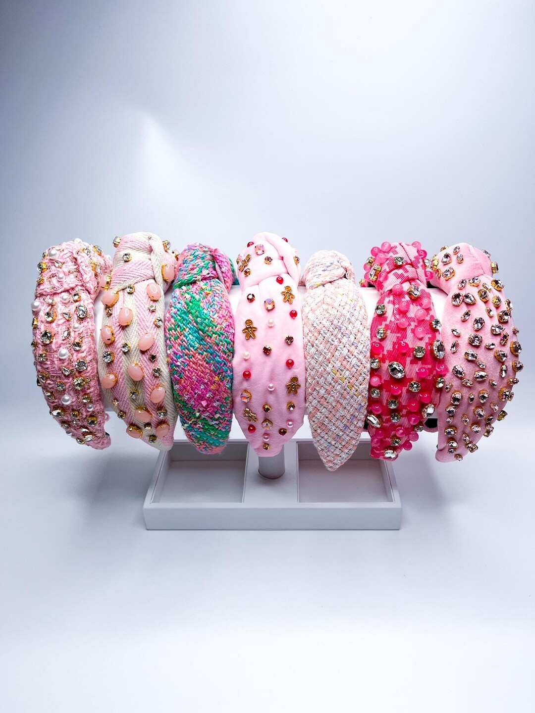 Luxury Colorful Christmas Headbands, Holiday Headband, Jeweled Headband ...