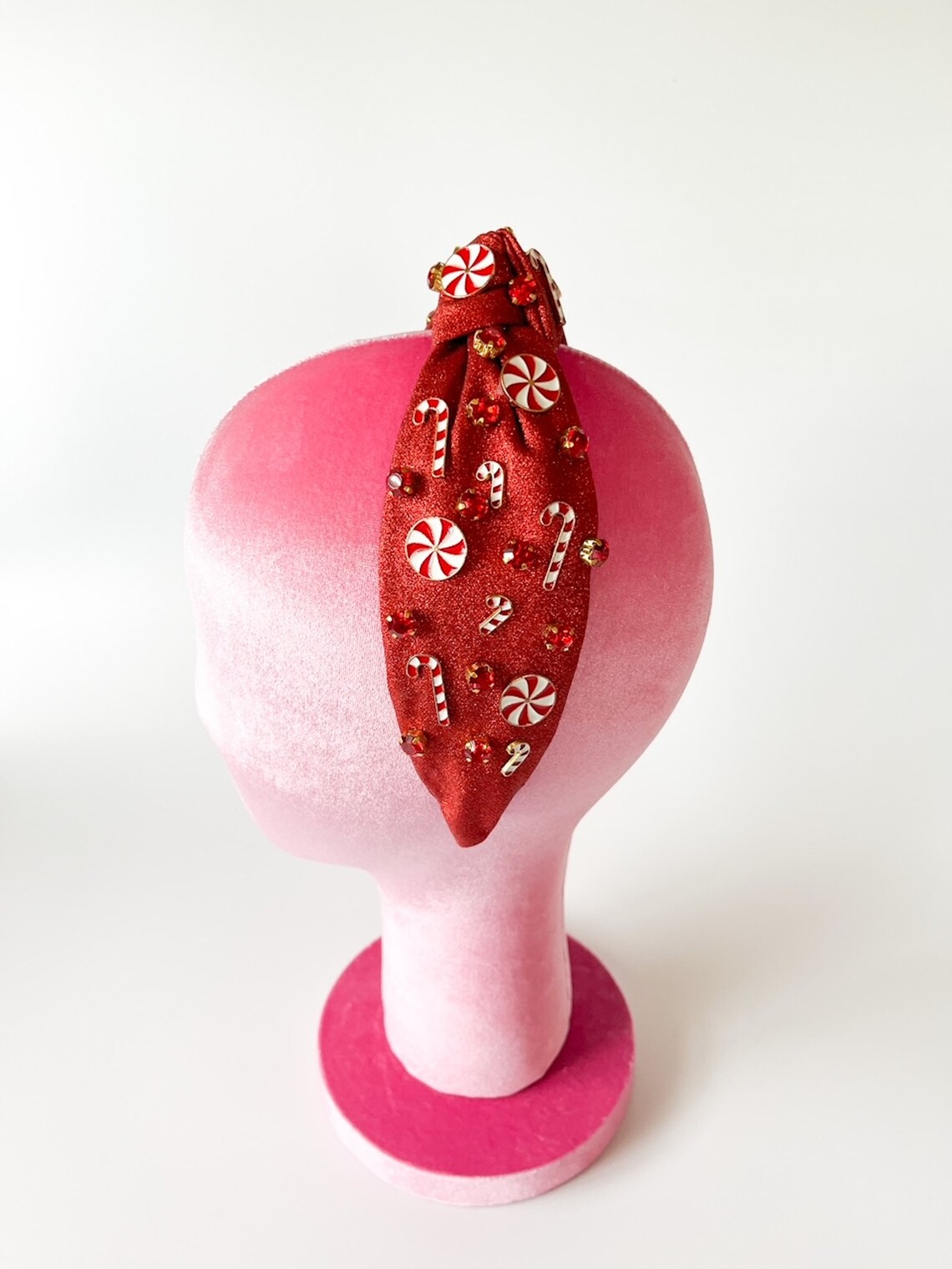 Candy Cane Jeweled Headband, Glitter Christmas Holiday Headband - Etsy