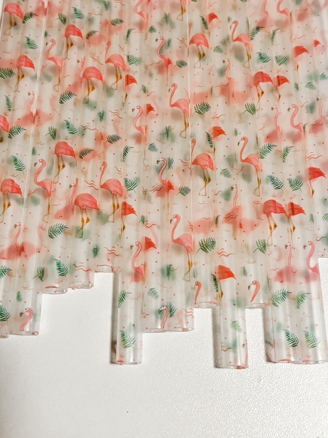 10 Extra Long Flamingo Straws, Retro Straws, Last Flamingo Straws ...