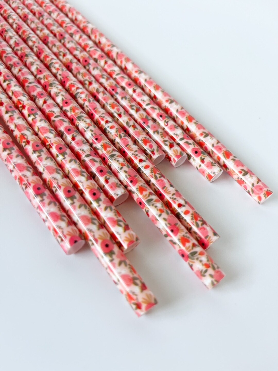 9" Flower Straws, Retro Straws, Floral Straws, Smiley Face Straws, Bulk ...