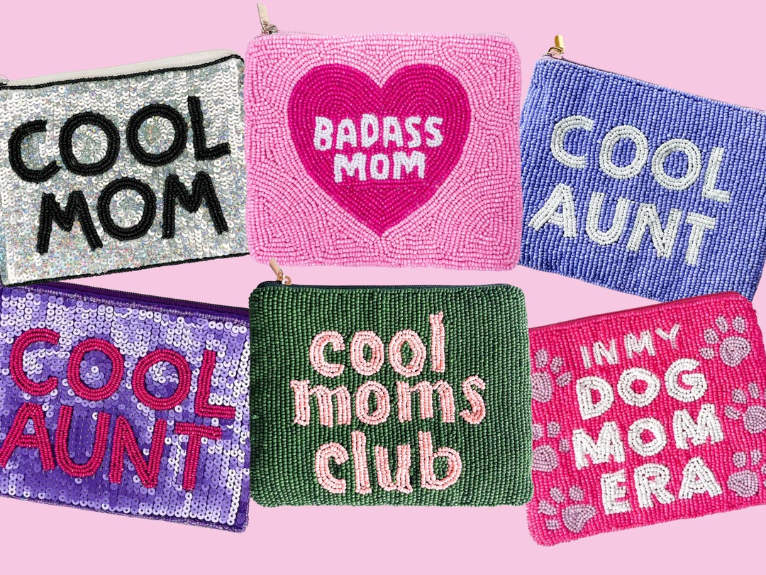 XL Handmade Beaded Coin Pouch, Bead Coin Purse, Funny Coin Purse, Cool ...