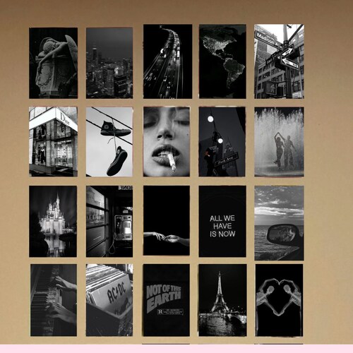 The Black and White Print Pack Wall Collage Kit Teen - Etsy