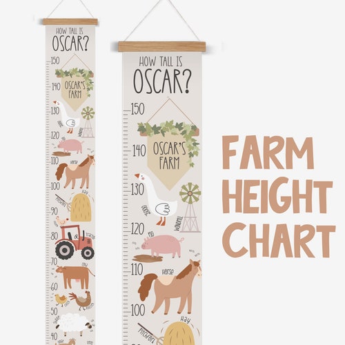 Personalised Farm Height Chart - Etsy