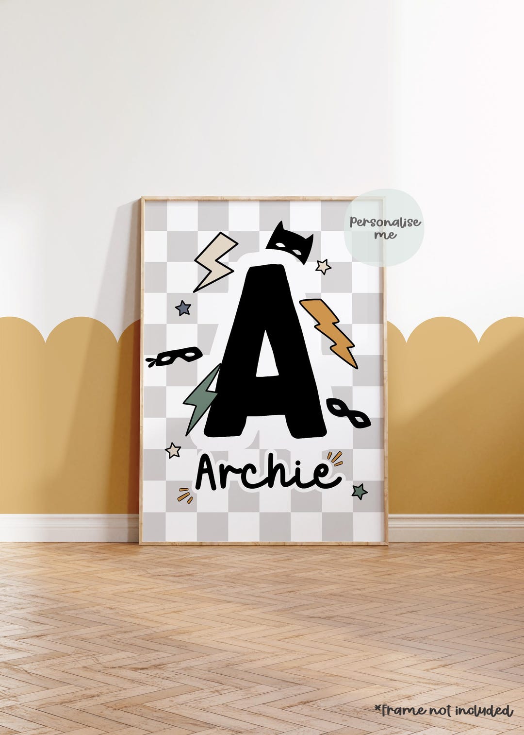 Personalised, Superhero Prints, Boys Bedroom Decor, Superhero Wall Art ...