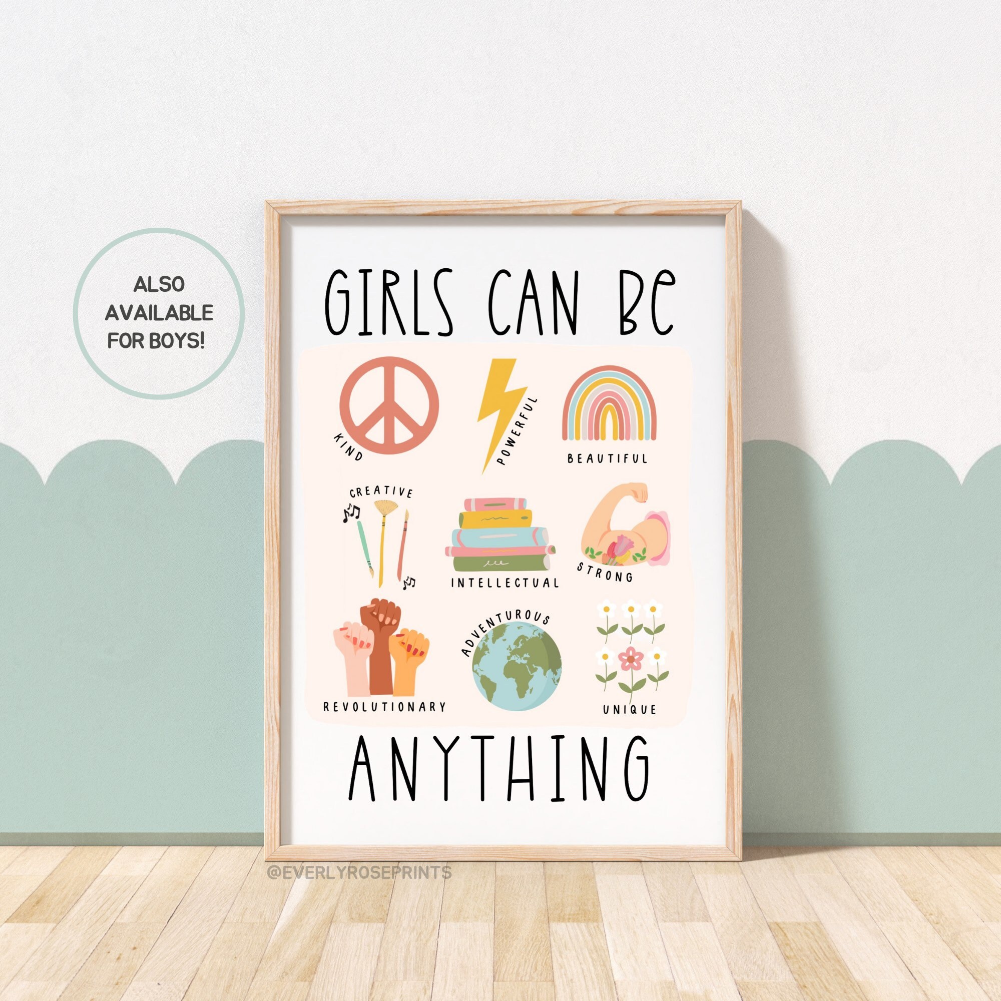 Educational Prints Strong Women Girls Can Do Anything - Etsy UK