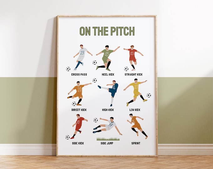 Football, Theme Prints, Pitch, Affirmation, Goal, Football Decor, Boys ...