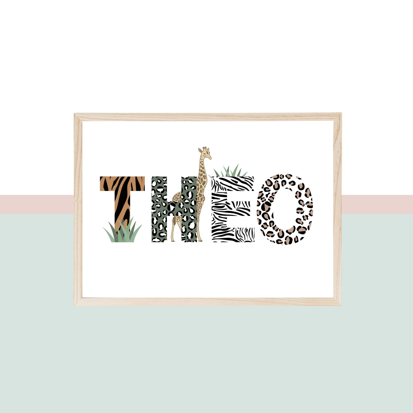 SAFARI NAME Print Wild One Safari Prints Animal Print | Etsy